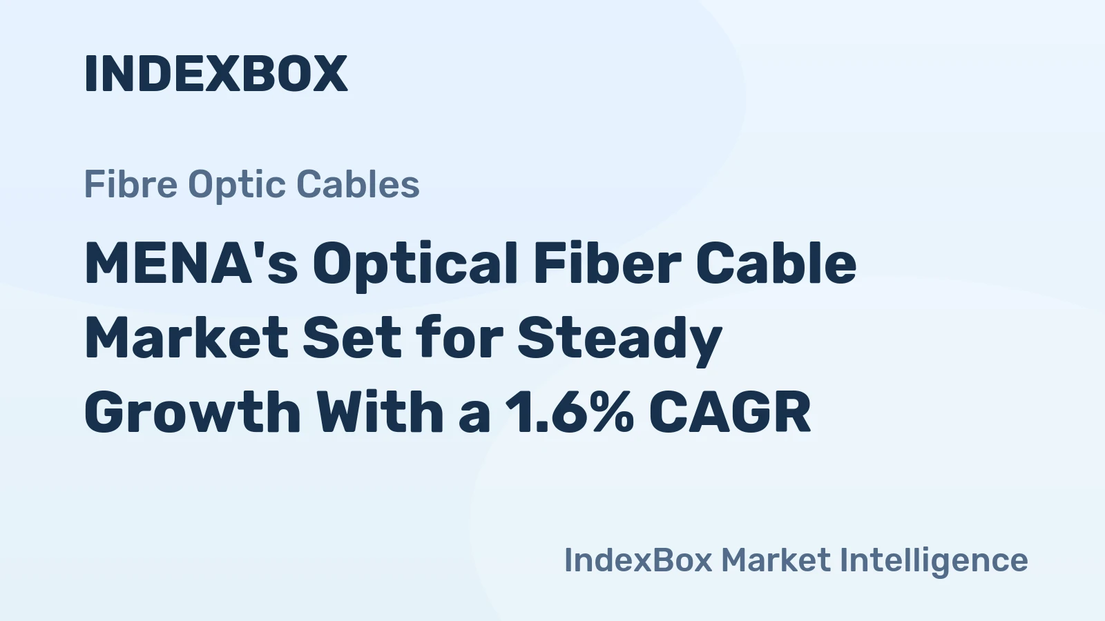 MENA's Optical Fiber Cable Market Set for Steady Growth With a 1.6% CAGR