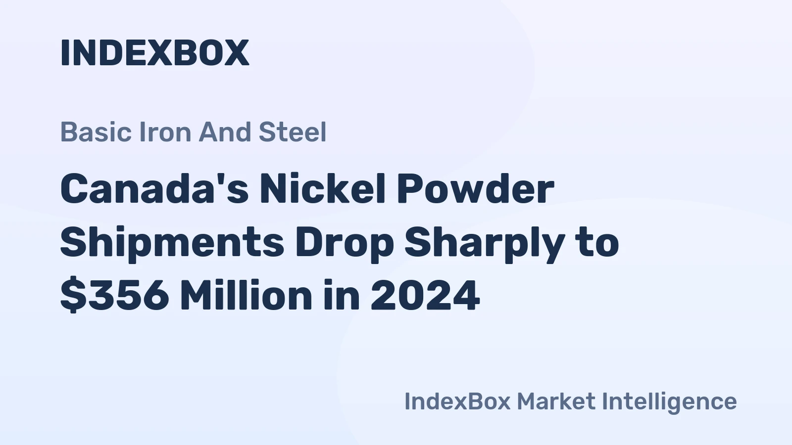 Canada's Nickel Powder Shipments Drop Sharply to $356 Million in 2024