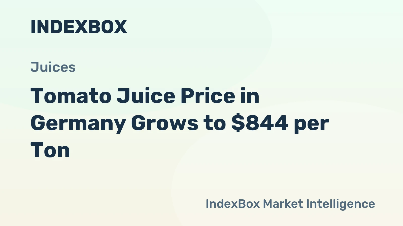 Tomato Juice Price in Germany Grows to $844 per Ton