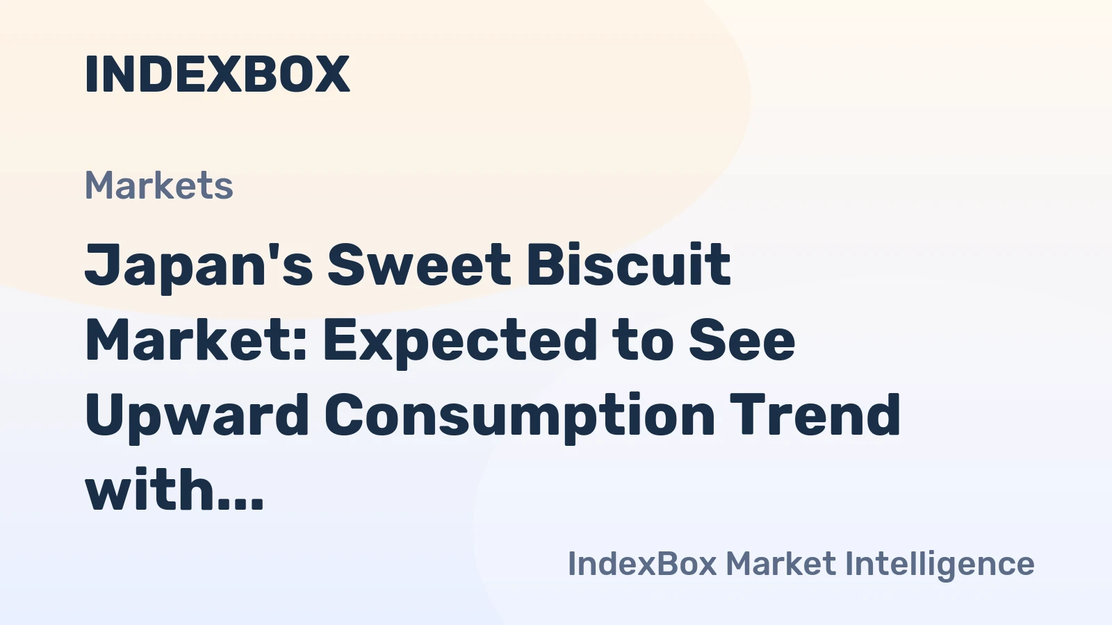 Japan's Sweet Biscuit Market: Expected to See Upward Consumption Trend with 547K tons volume and $8.8B value by 2035