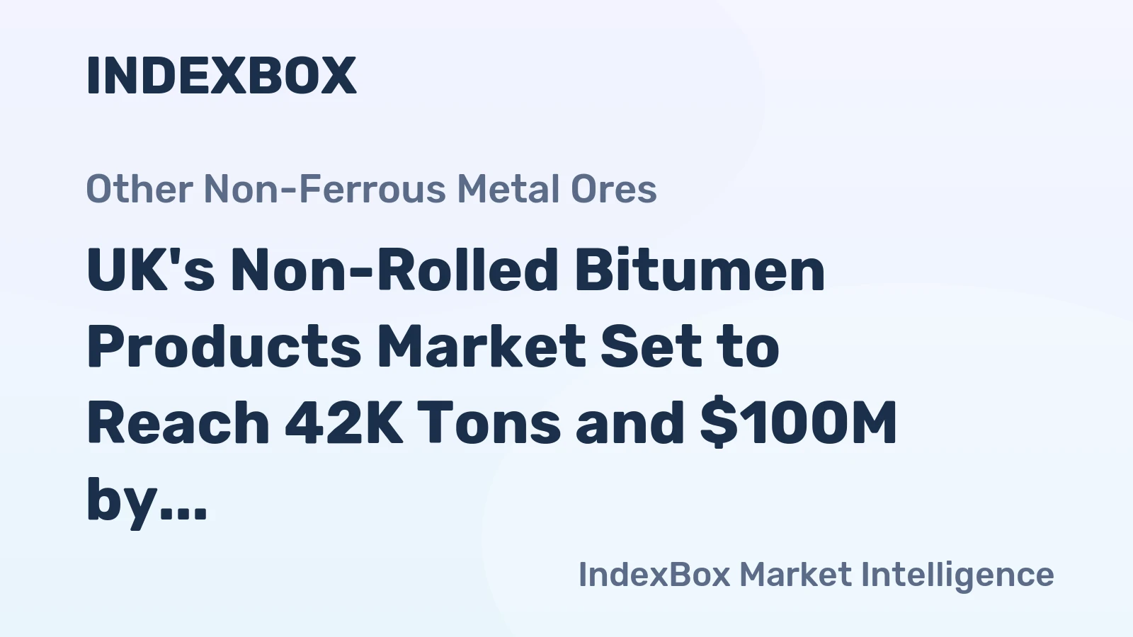 UK's Non-Rolled Bitumen Products Market Set to Reach 42K Tons and $100M by 2035