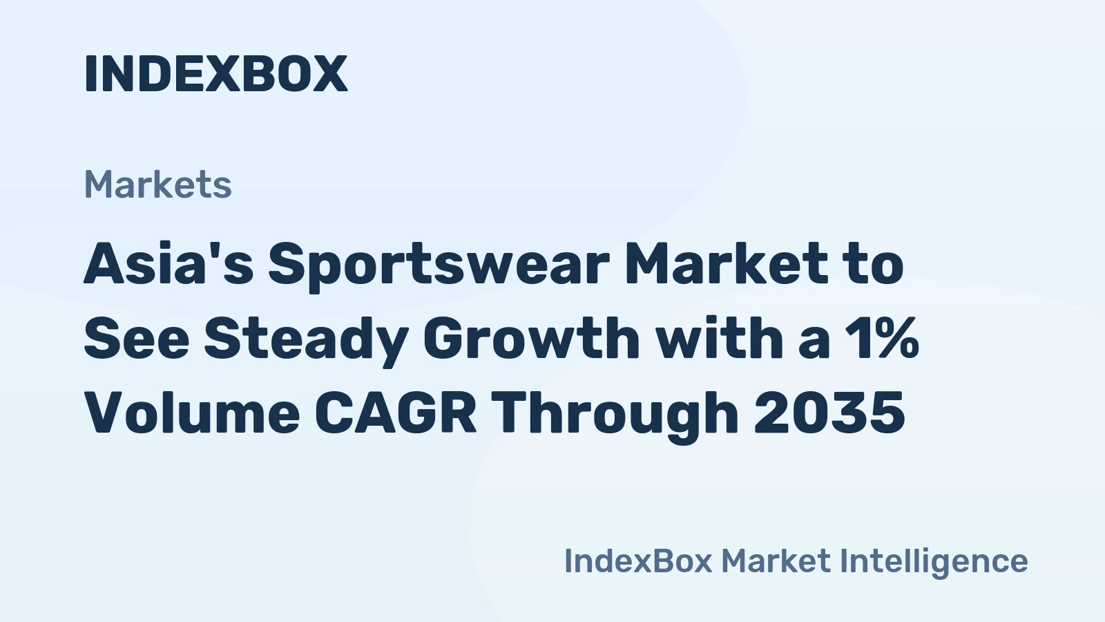 Asia's Sportswear Market to See Steady Growth with a 1% Volume CAGR Through 2035