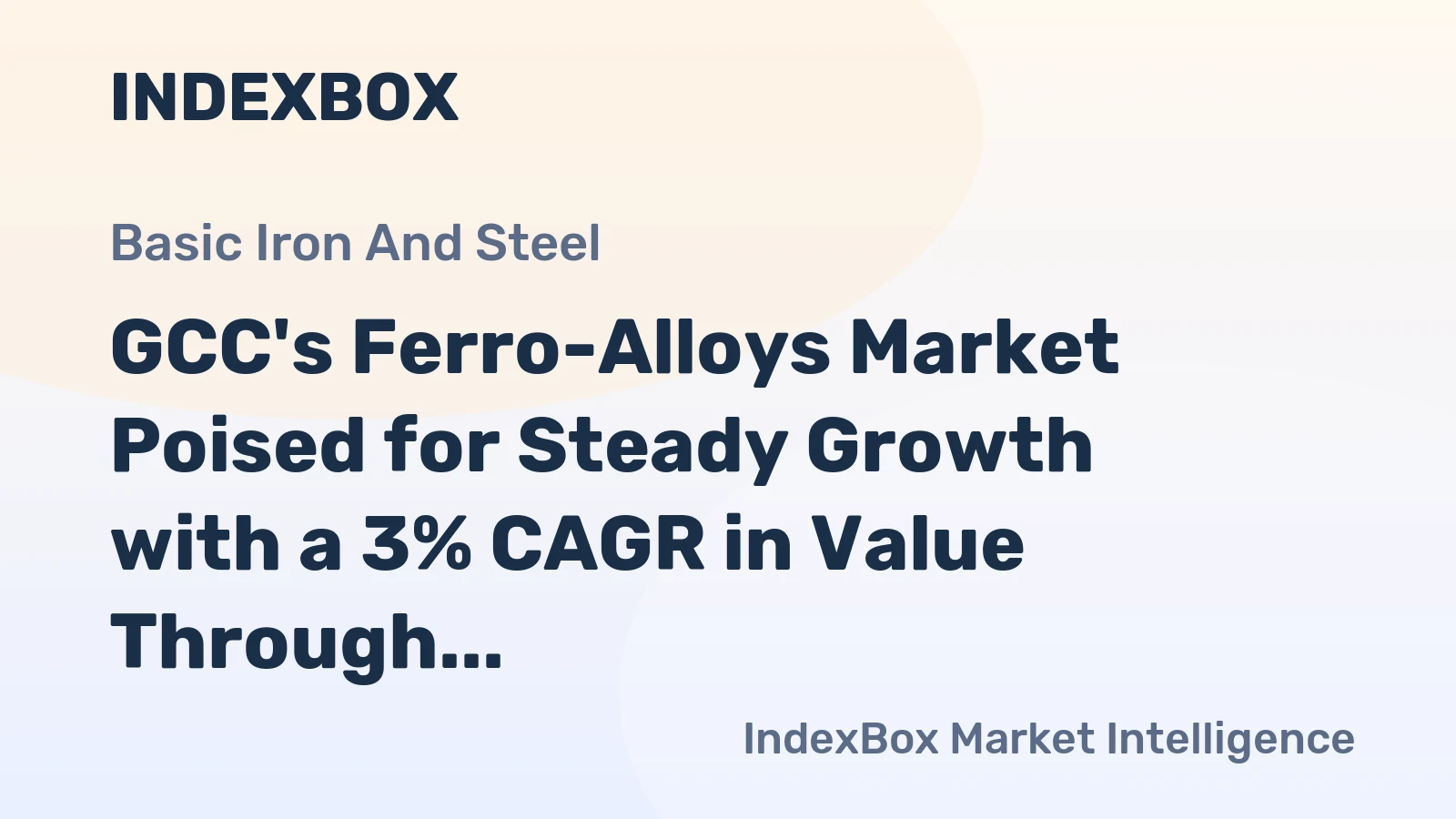 GCC's Ferro-Alloys Market Poised for Steady Growth with a 3% CAGR in Value Through 2035