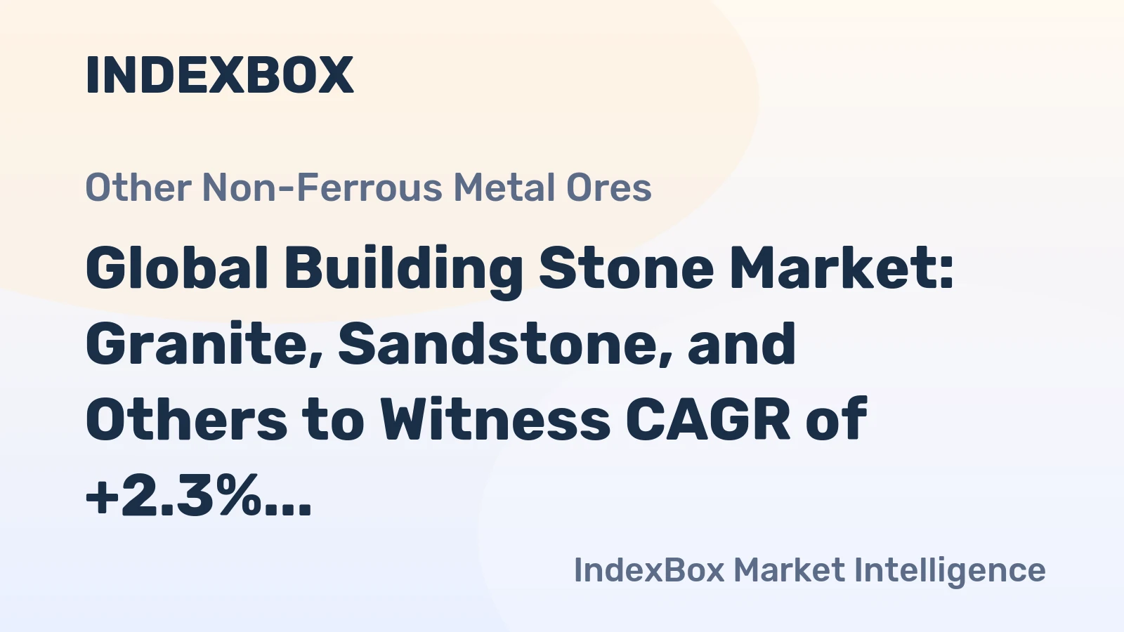 Global Building Stone Market: Granite, Sandstone, and Others to Witness CAGR of +2.3% from 2024 to 2035