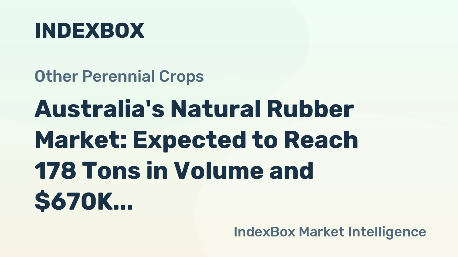 Australia's Natural Rubber Market: Expected to Reach 178 Tons in Volume and $670K in Value by 2035