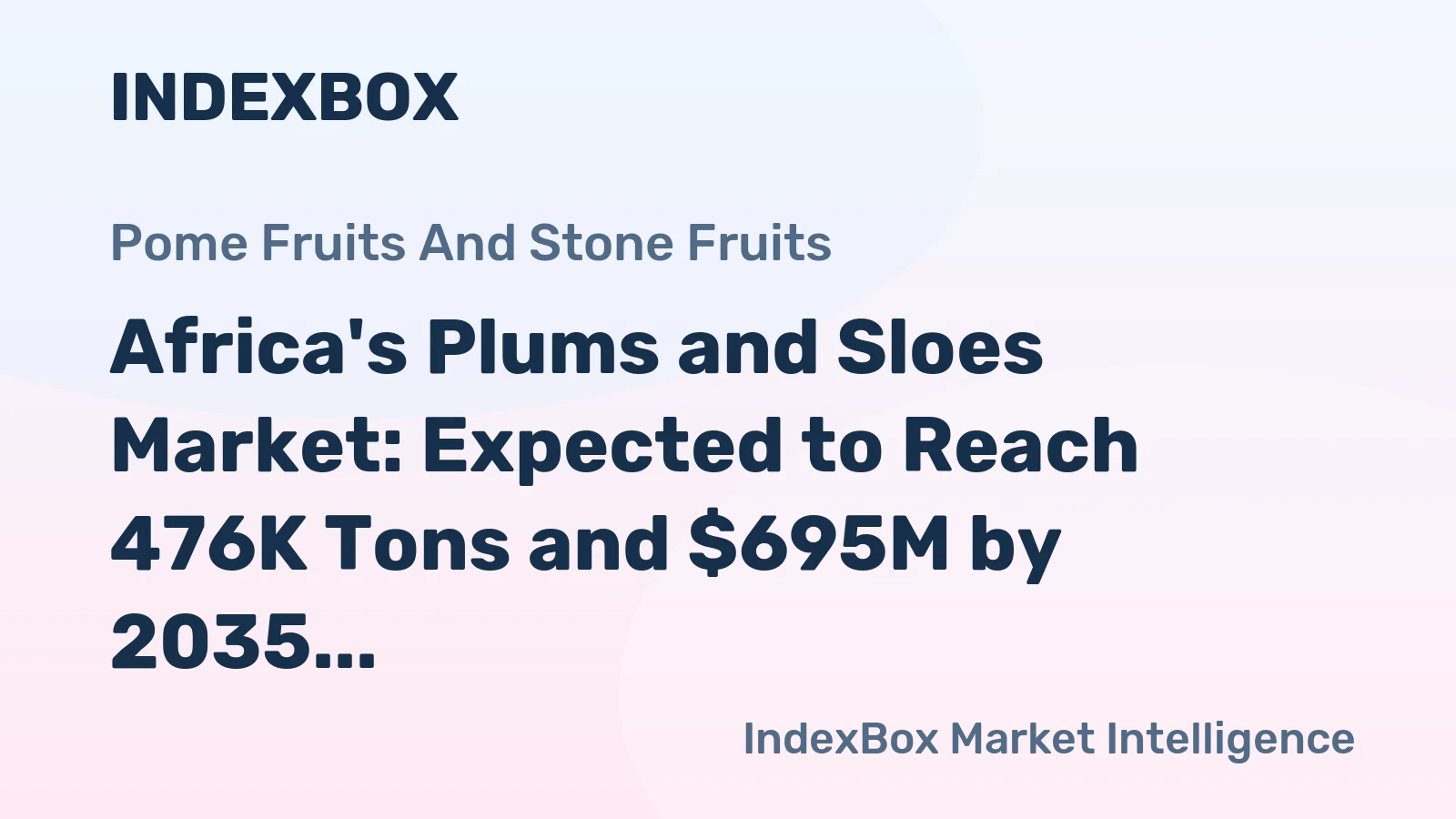 Africa's Plums and Sloes Market: Expected to Reach 476K Tons and $695M by 2035