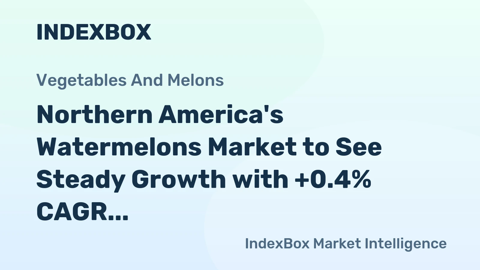Northern America's Watermelons Market to See Steady Growth with +0.4% CAGR Over Next Decade