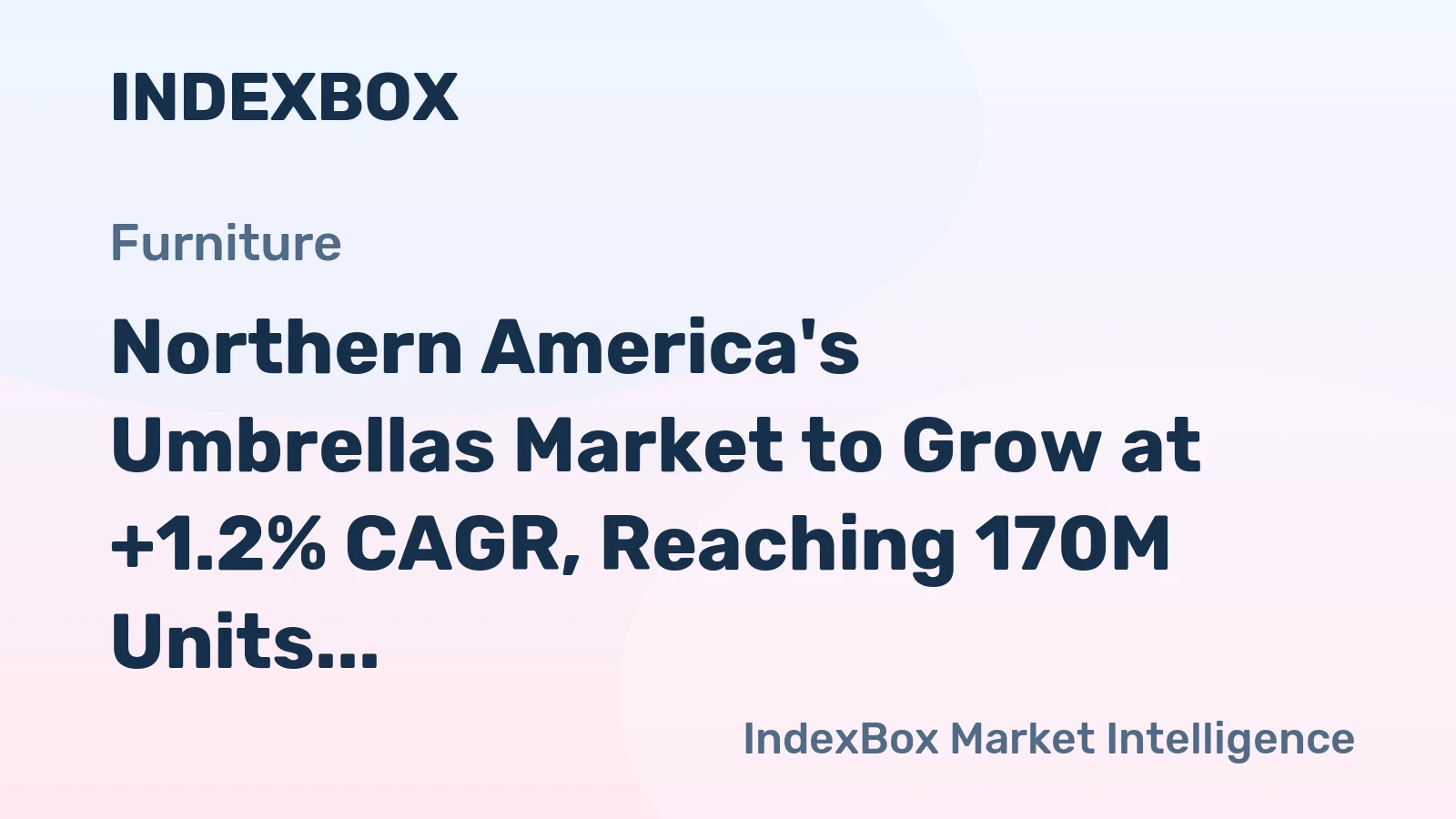 Northern America's Umbrellas Market to Grow at +1.2% CAGR, Reaching 170M Units by 2035