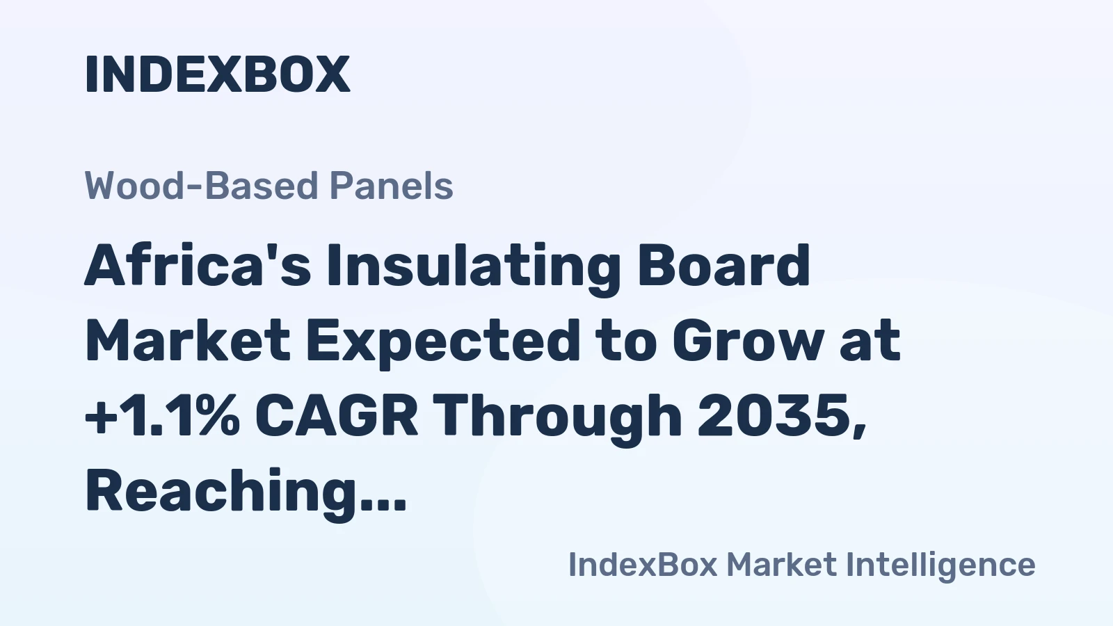 Africa's Insulating Board Market Expected to Grow at +1.1% CAGR Through 2035, Reaching $3B in Value