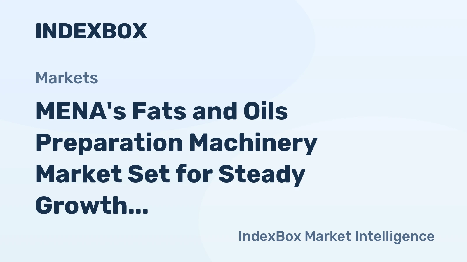 MENA's Fats and Oils Preparation Machinery Market Set for Steady Growth with 2.2% CAGR Through 2035