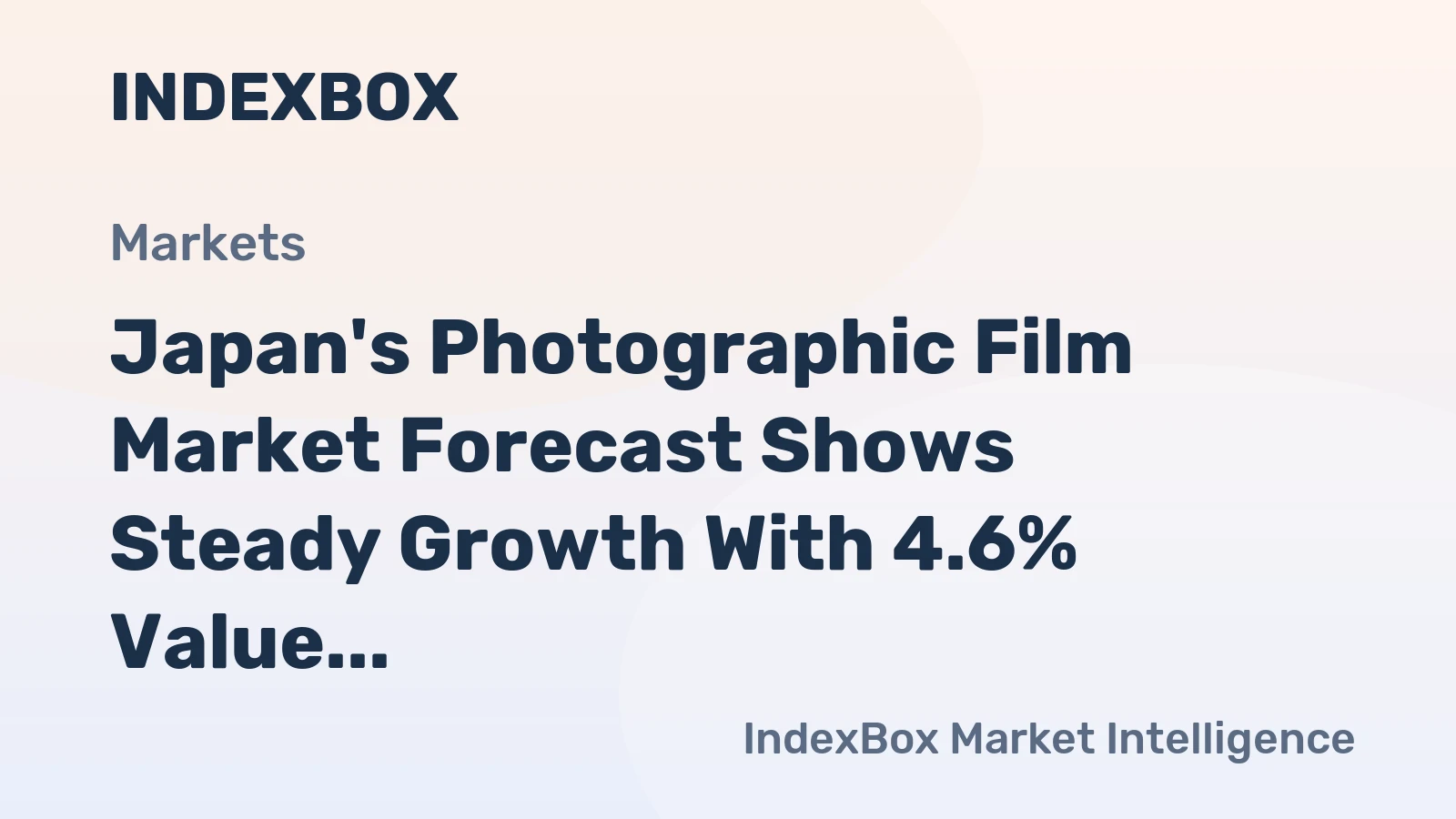 Japan's Photographic Film Market Forecast Shows Steady Growth With 4.6% Value CAGR