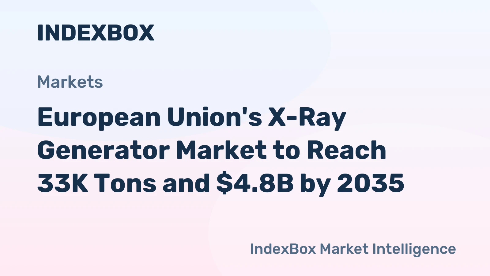 European Union's X-Ray Generator Market to Reach 33K Tons and $4.8B by 2035