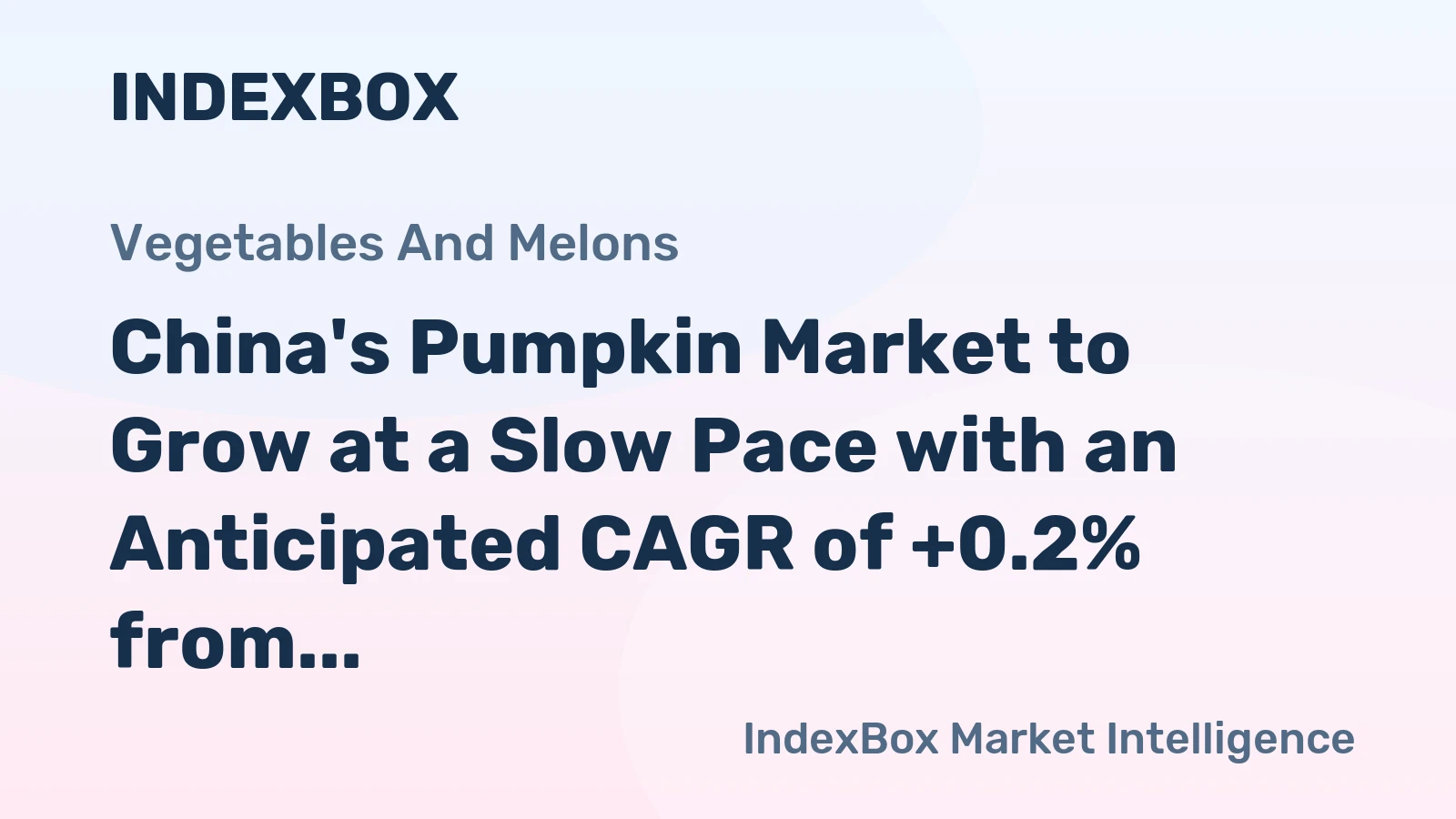 China's Pumpkin Market to Grow at a Slow Pace with an Anticipated CAGR of +0.2% from 2024 to 2035