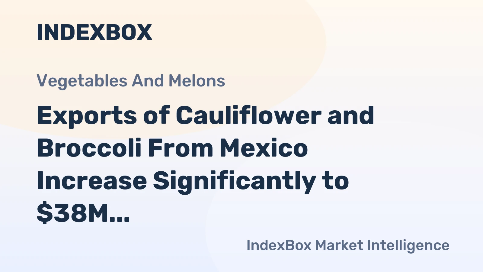 Exports of Cauliflower and Broccoli From Mexico Increase Significantly to $38M in November 2023