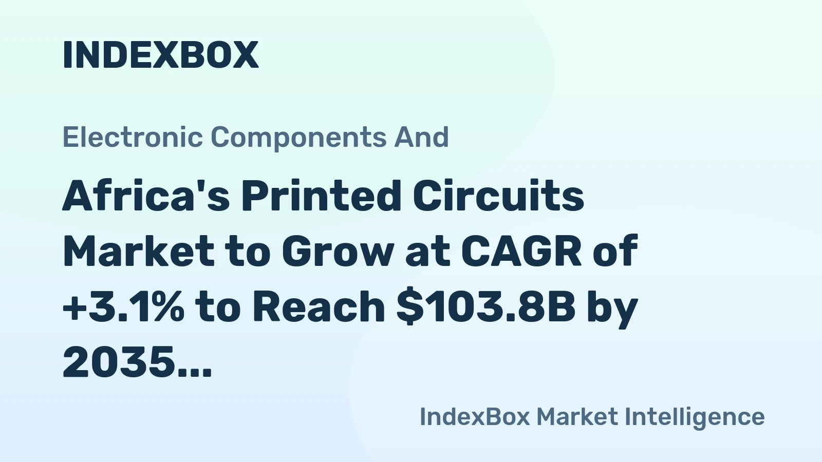 Africa's Printed Circuits Market to Grow at CAGR of +3.1% to Reach $103.8B by 2035