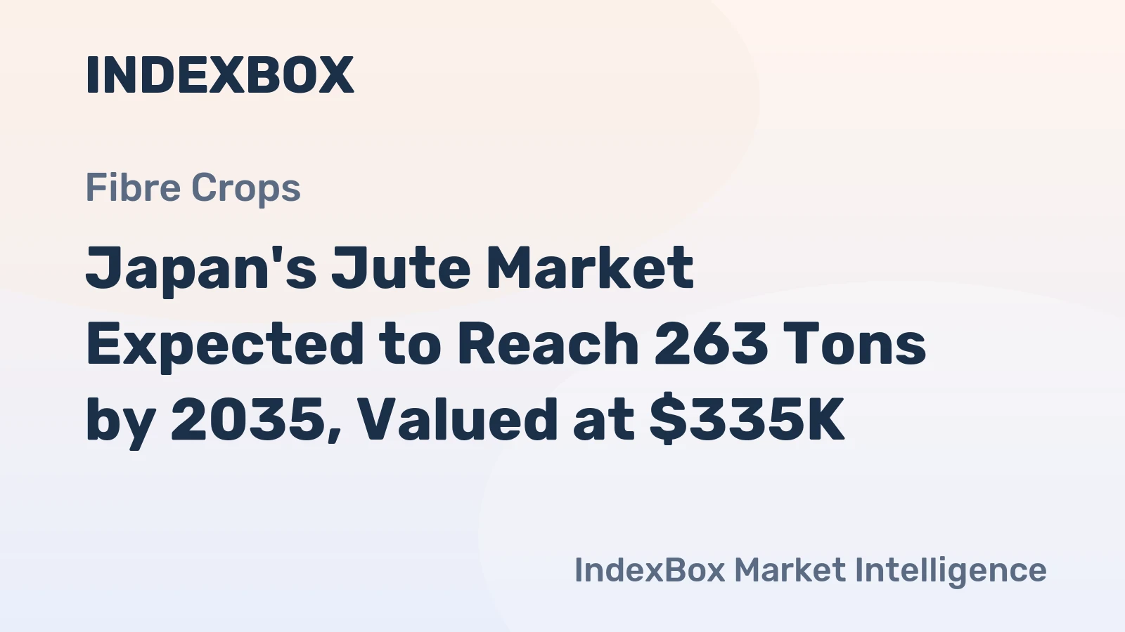 Japan's Jute Market Expected to Reach 263 Tons by 2035, Valued at $335K