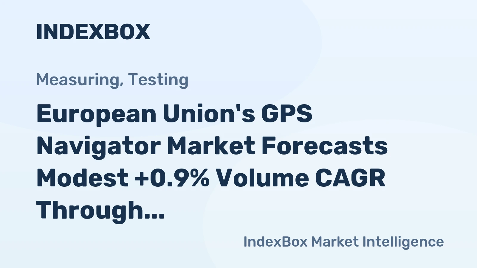 European Union's GPS Navigator Market Forecasts Modest +0.9% Volume CAGR Through 2035