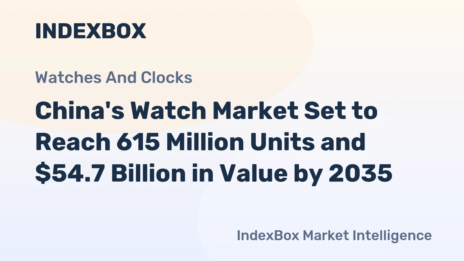 China's Watch Market Set to Reach 615 Million Units and $54.7 Billion in Value by 2035
