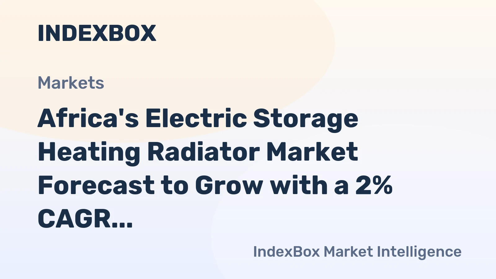 Africa's Electric Storage Heating Radiator Market Forecast to Grow with a 2% CAGR in Value Through 2035