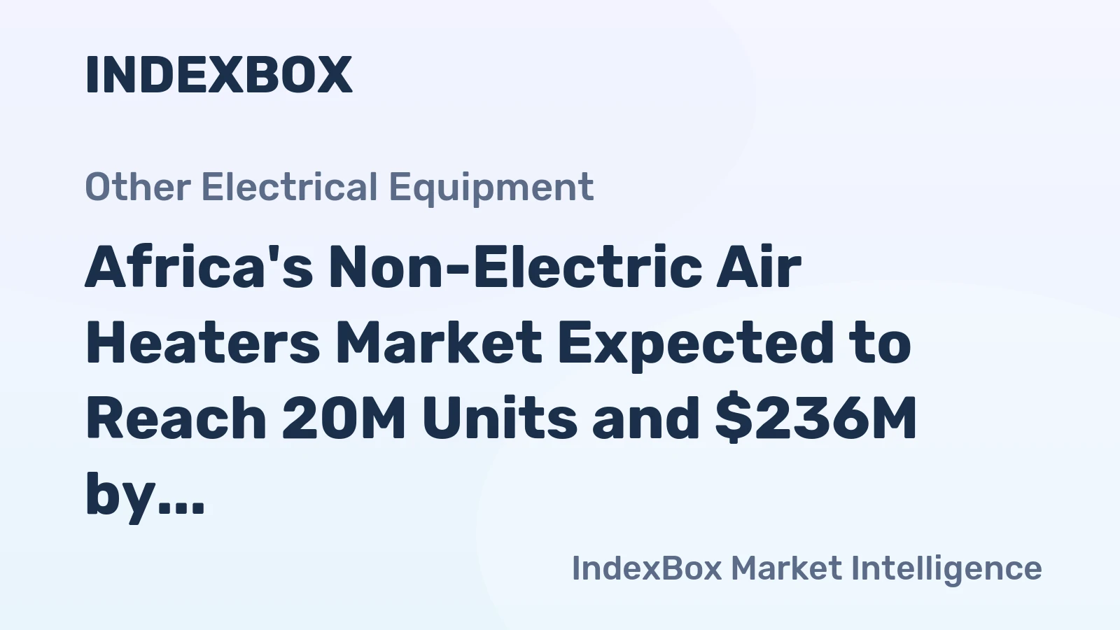 Africa's Non-Electric Air Heaters Market Expected to Reach 20M Units and $236M by 2035