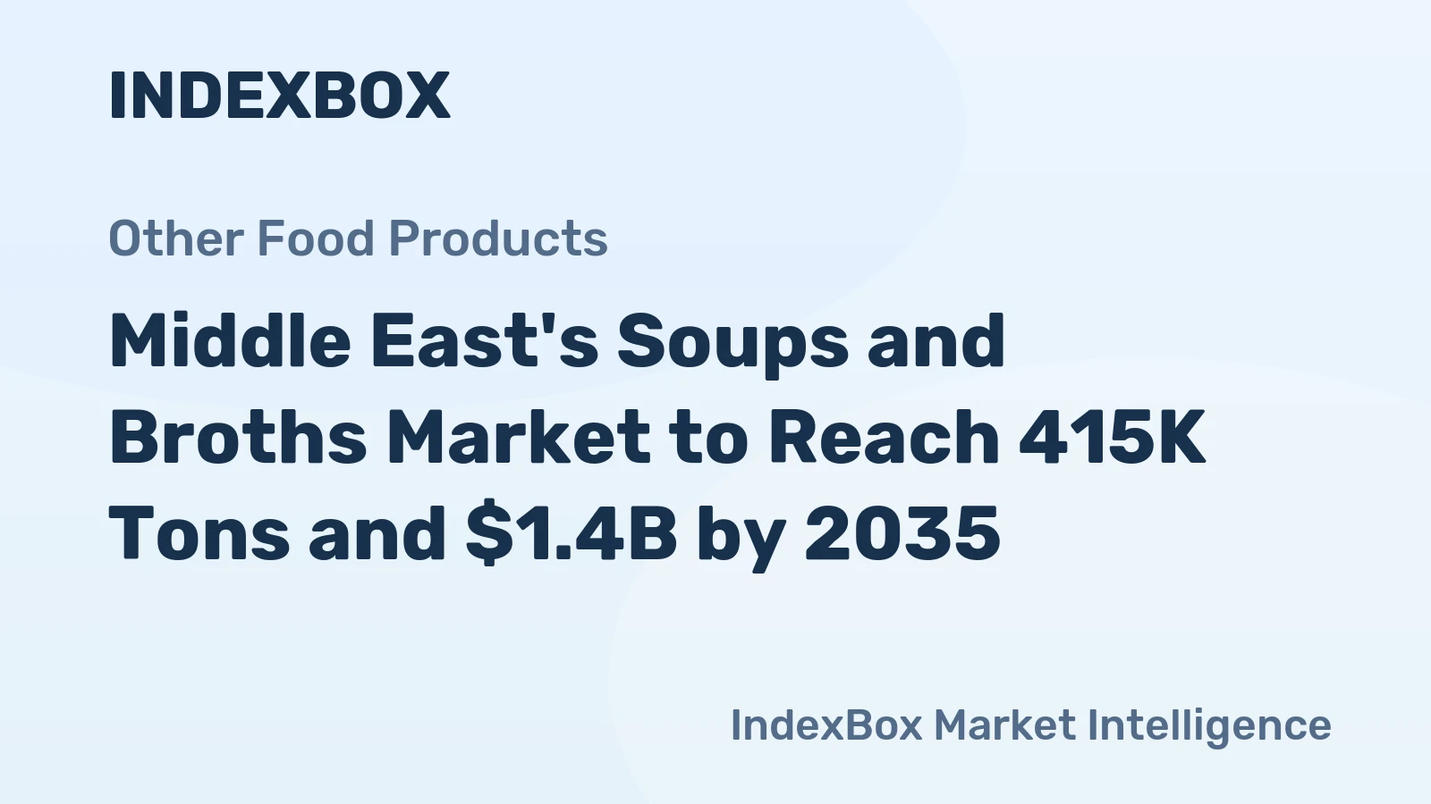Middle East's Soups and Broths Market to Reach 415K Tons and $1.4B by 2035