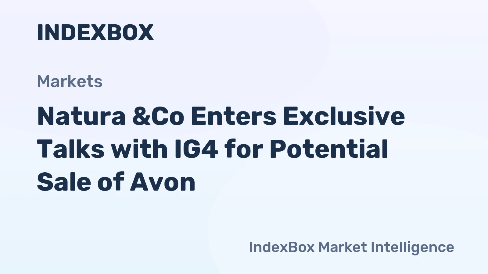 Natura &Co Enters Exclusive Talks with IG4 for Potential Sale of Avon