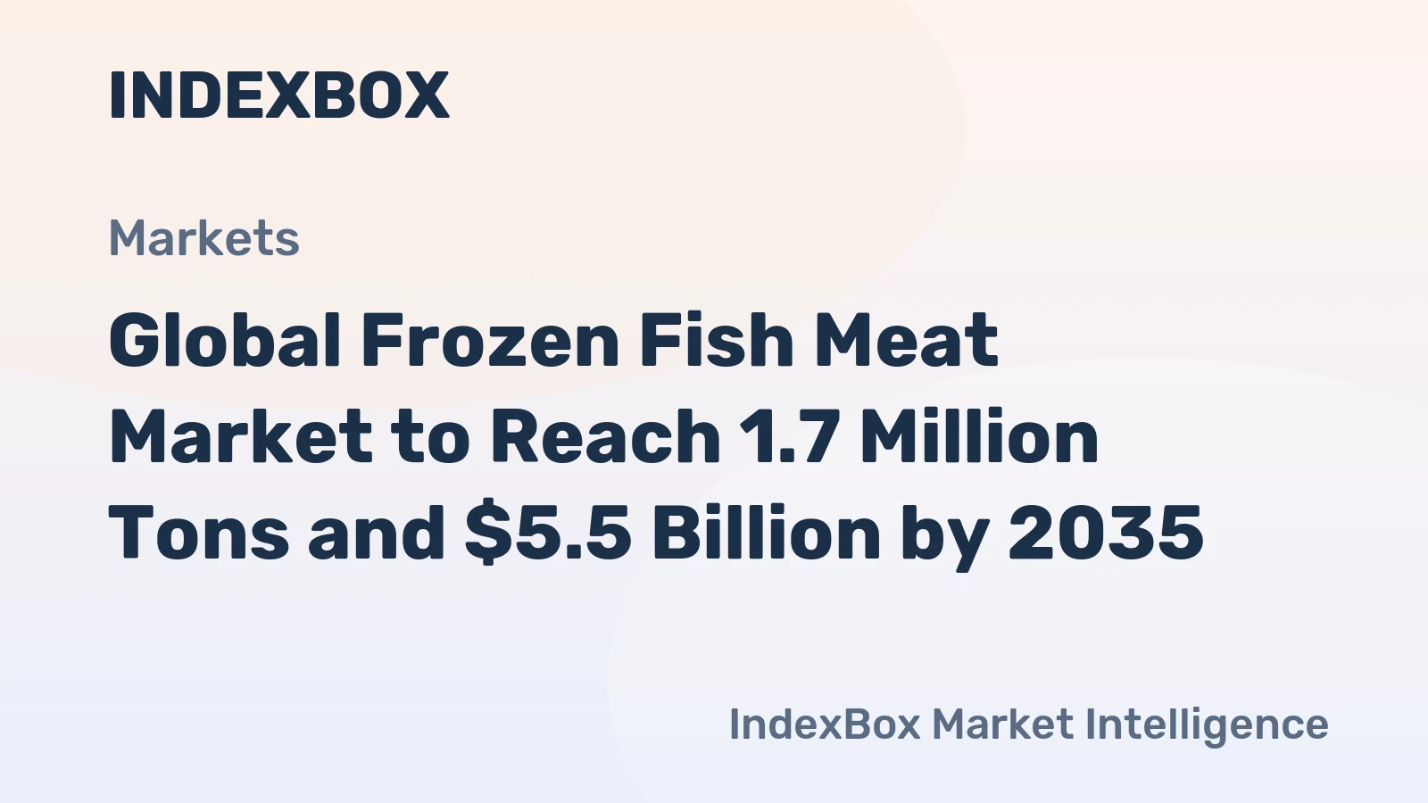 Global Frozen Fish Meat Market to Reach 1.7 Million Tons and $5.5 Billion by 2035