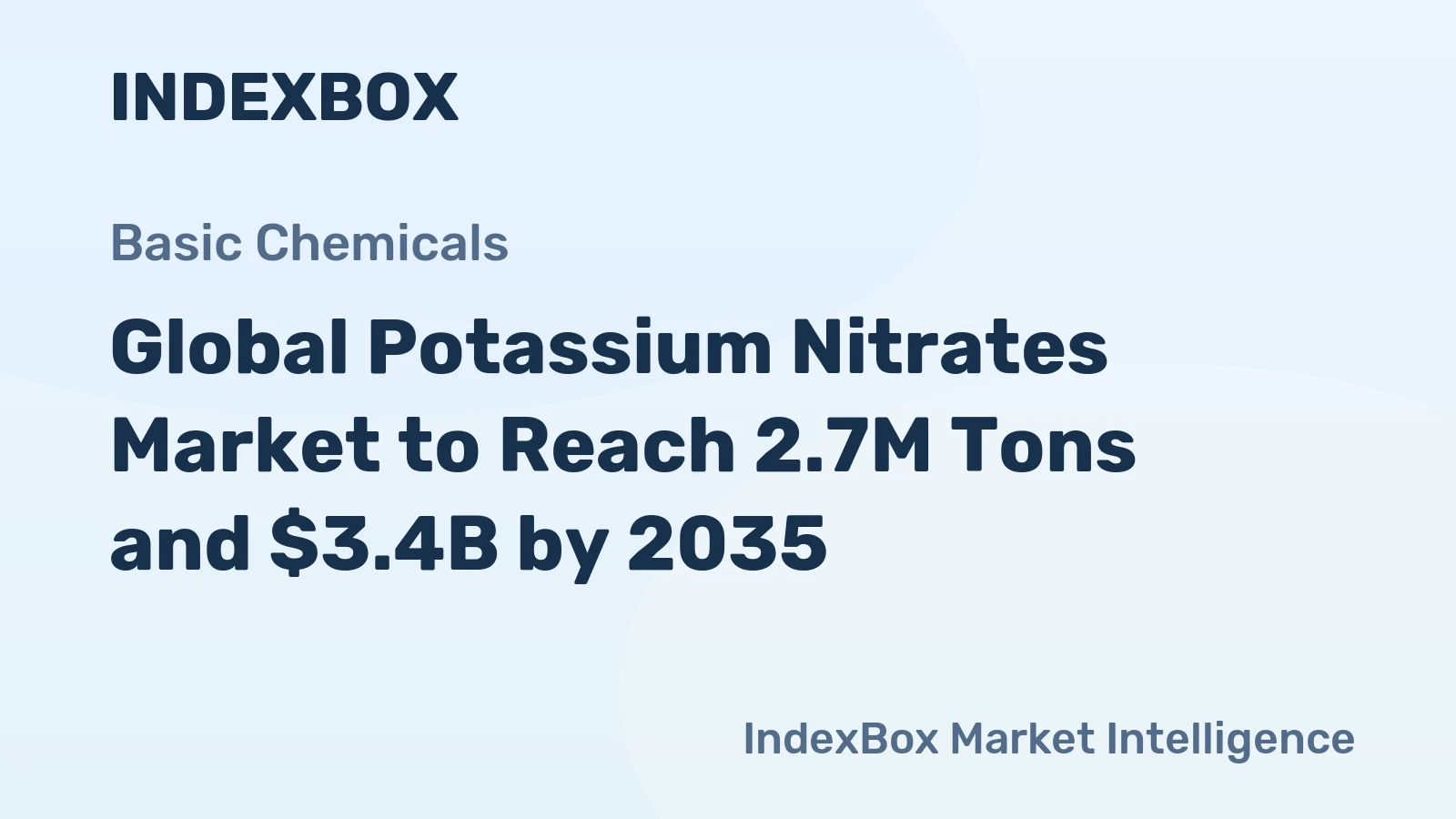 Global Potassium Nitrates Market to Reach 2.7M Tons and $3.4B by 2035