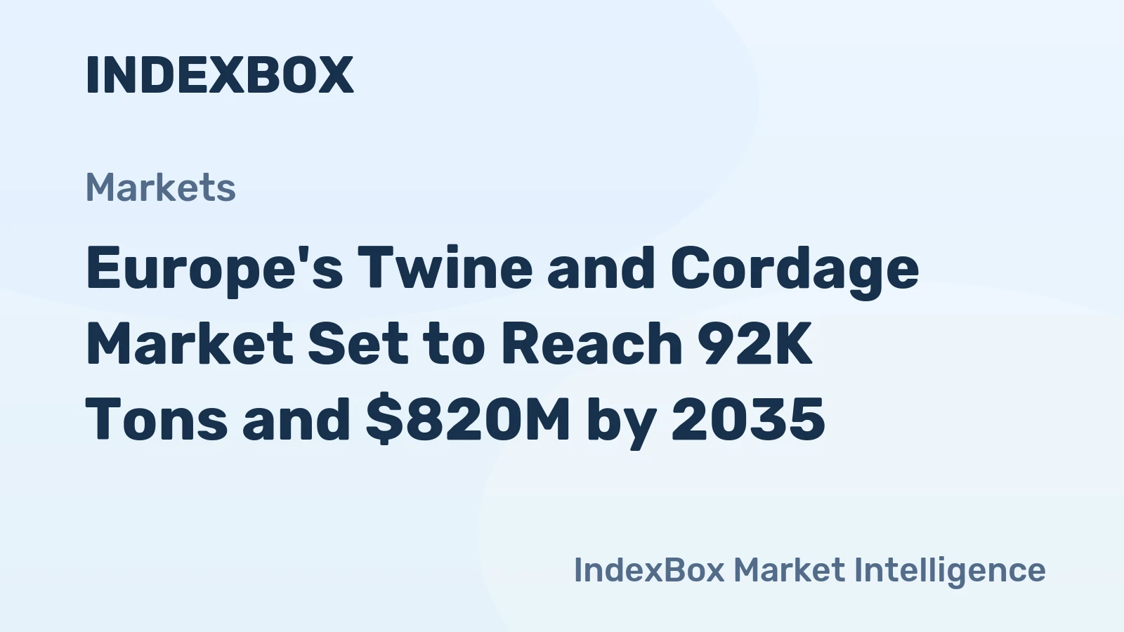 Europe's Twine and Cordage Market Set to Reach 92K Tons and $820M by 2035