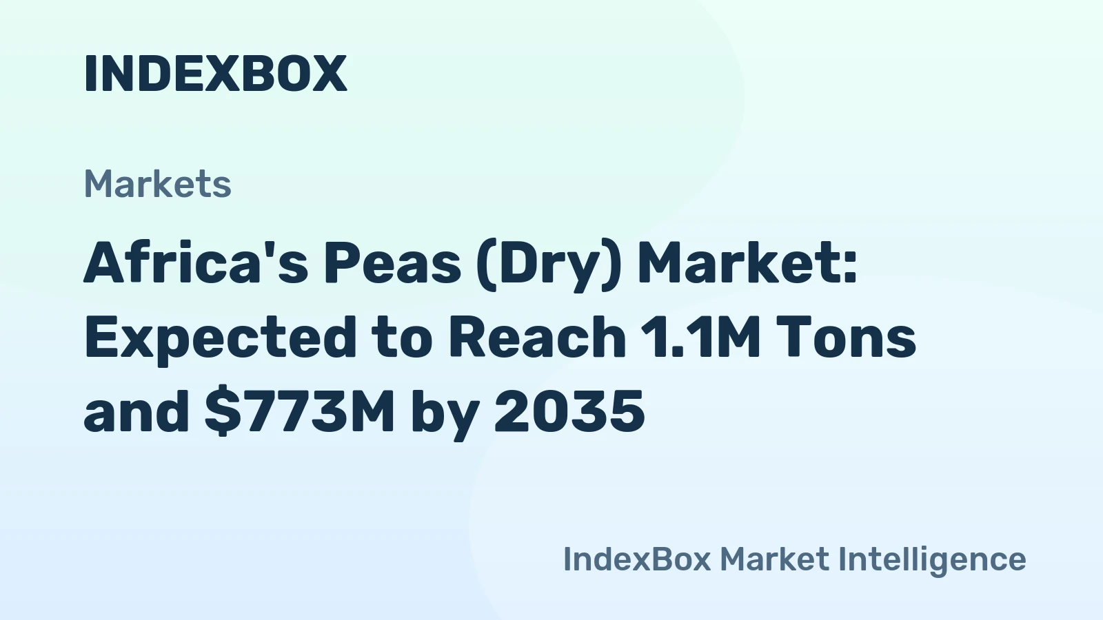 Africa's Peas (Dry) Market: Expected to Reach 1.1M Tons and $773M by 2035