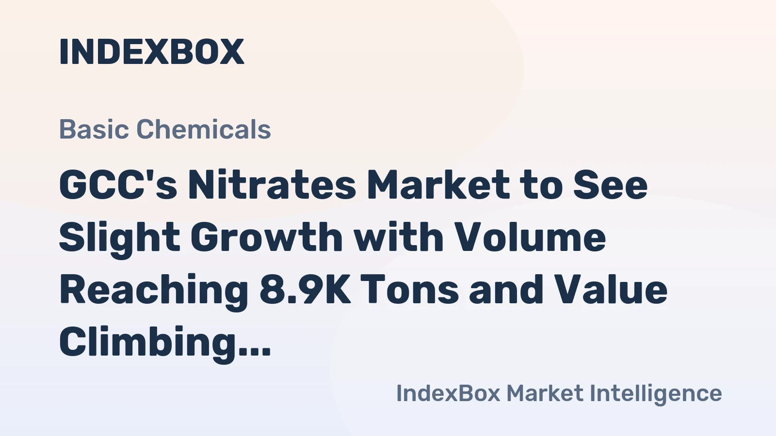 GCC's Nitrates Market to See Slight Growth with Volume Reaching 8.9K Tons and Value Climbing to $6.7M by 2035