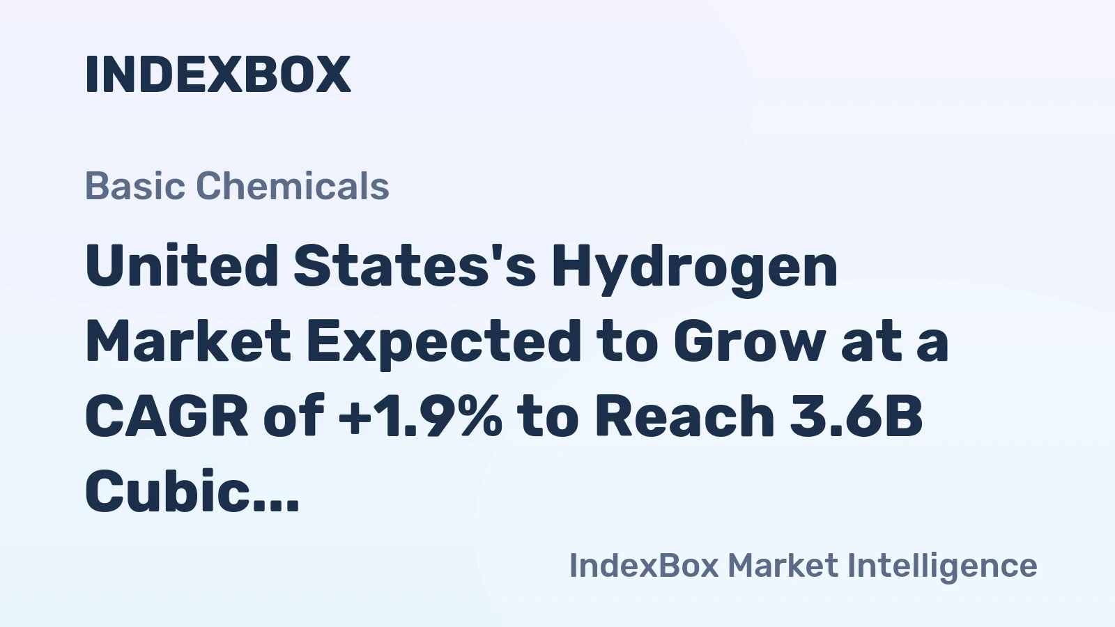 United States's Hydrogen Market Expected to Grow at a CAGR of +1.9% to Reach 3.6B Cubic Meters by 2035