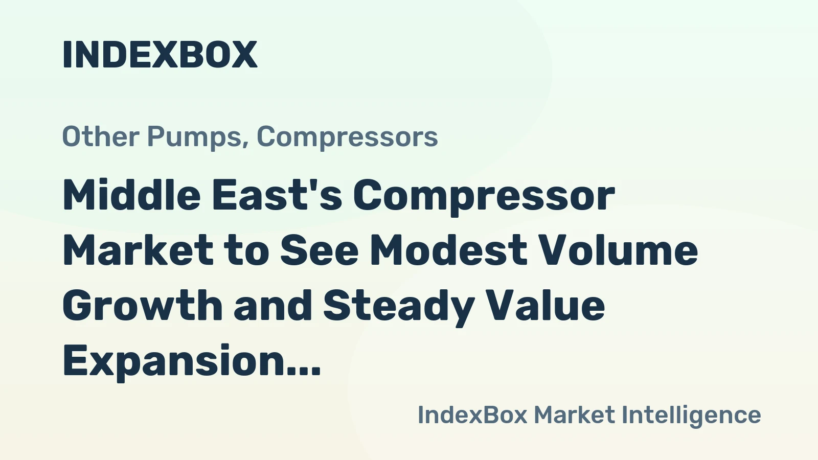 Middle East's Compressor Market to See Modest Volume Growth and Steady Value Expansion Through 2035