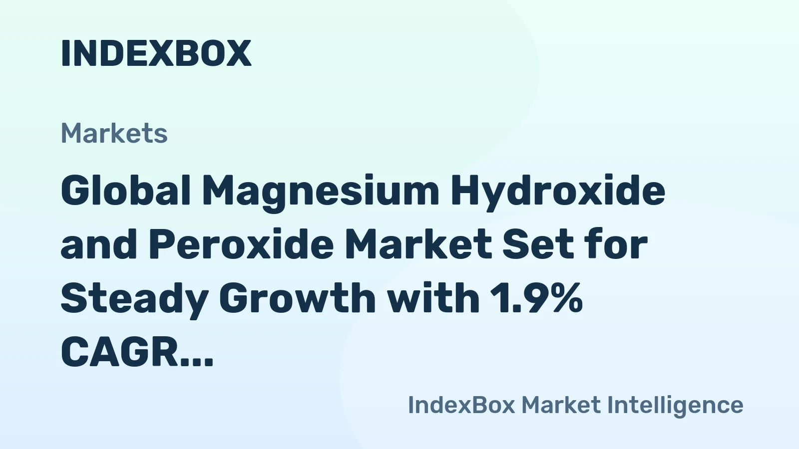 Global Magnesium Hydroxide and Peroxide Market Set for Steady Growth with 1.9% CAGR in Value Through 2035
