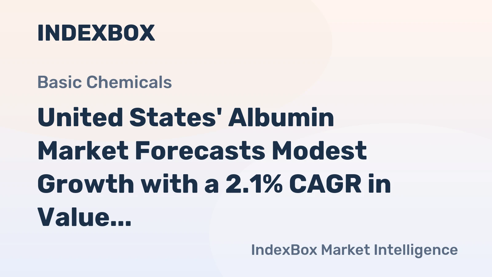 United States' Albumin Market Forecasts Modest Growth with a 2.1% CAGR in Value