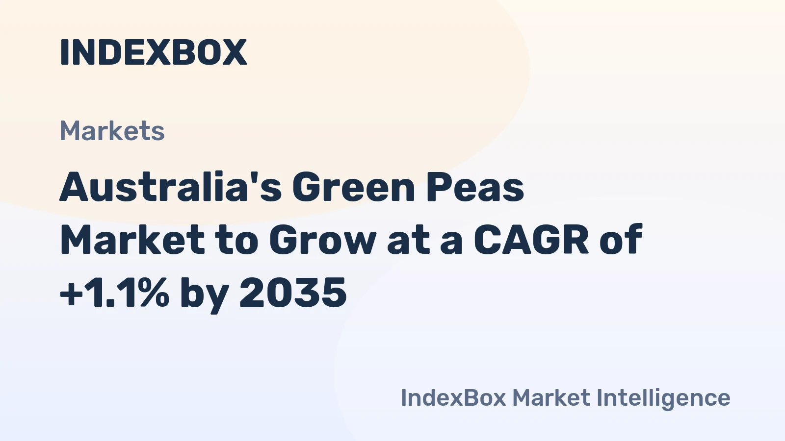 Australia's Green Peas Market to Grow at a CAGR of +1.1% by 2035