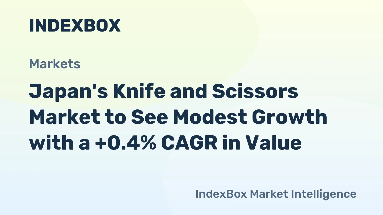 Japan's Knife and Scissors Market to See Modest Growth with a +0.4% CAGR in Value