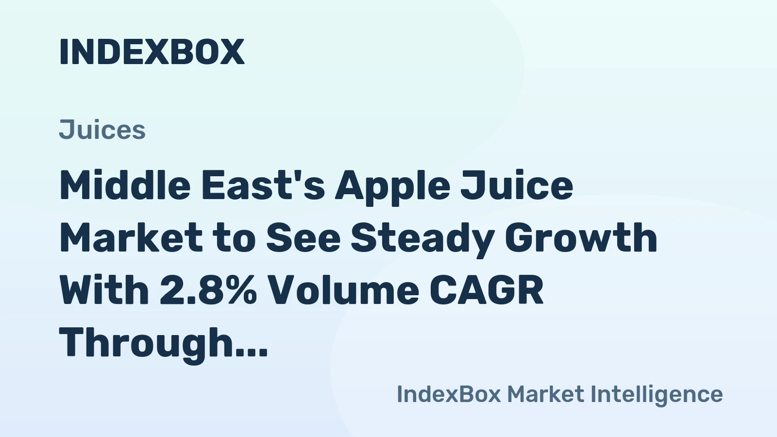 Middle East's Apple Juice Market to See Steady Growth With 2.8% Volume CAGR Through 2035