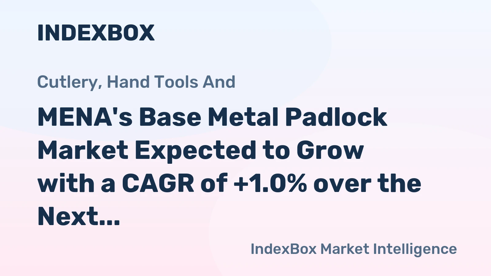 MENA's Base Metal Padlock Market Expected to Grow with a CAGR of +1.0% over the Next Decade