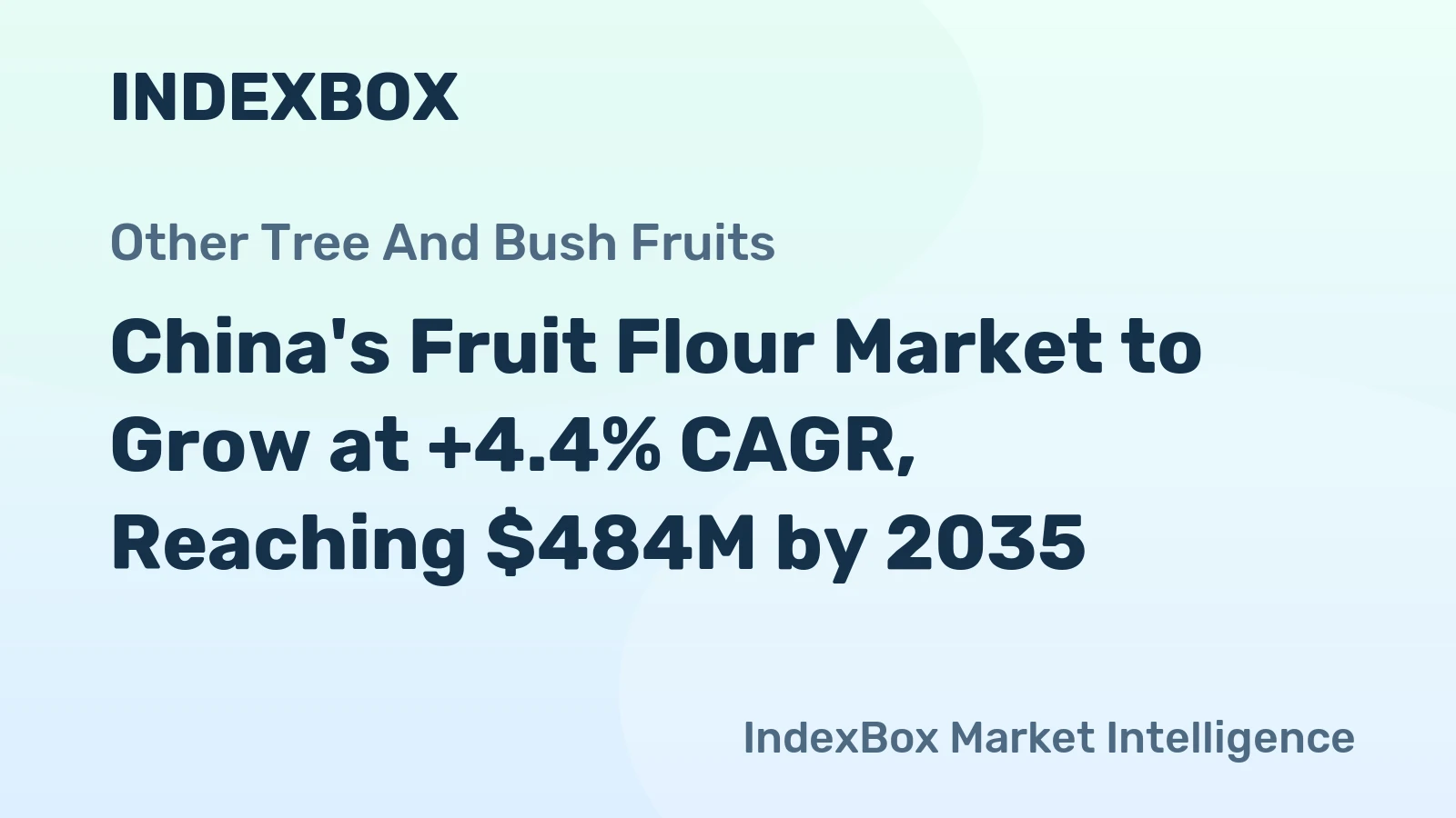 China's Fruit Flour Market to Grow at +4.4% CAGR, Reaching $484M by 2035
