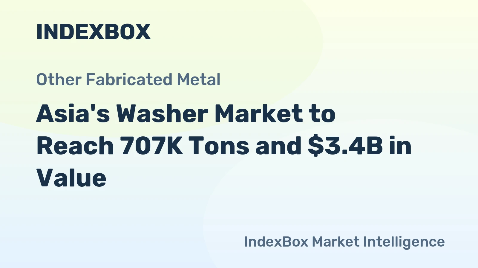 Asia's Washer Market to Reach 707K Tons and $3.4B in Value