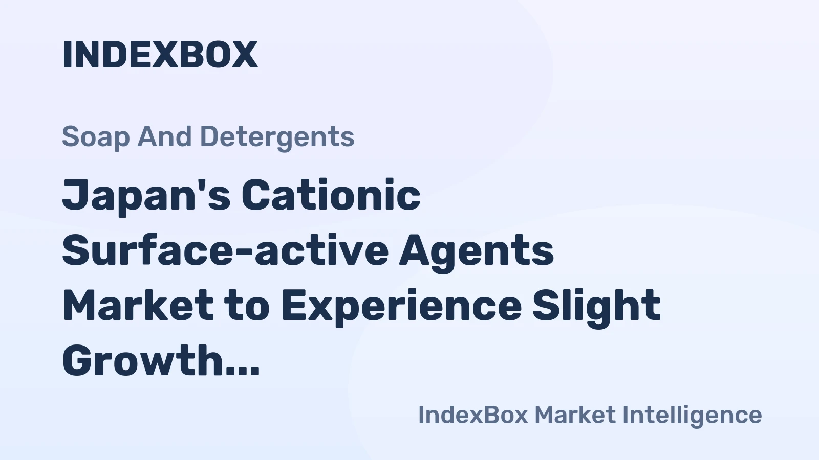 Japan's Cationic Surface-active Agents Market to Experience Slight Growth with +1.0% CAGR