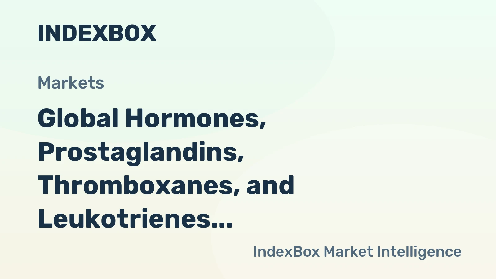 Global Hormones, Prostaglandins, Thromboxanes, and Leukotrienes Market to Grow at CAGR of 1.9% Through 2035
