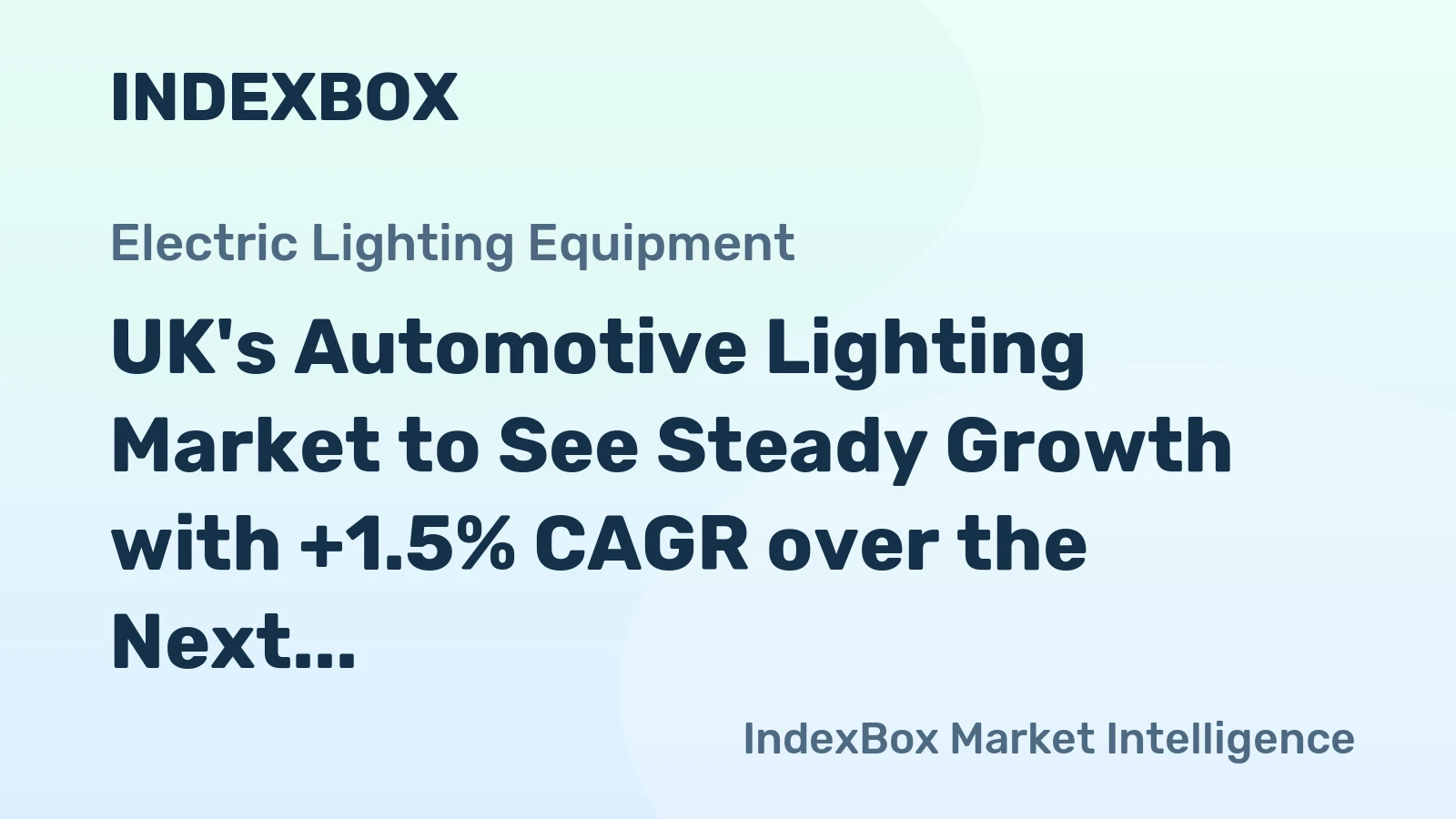 UK's Automotive Lighting Market to See Steady Growth with +1.5% CAGR over the Next Decade