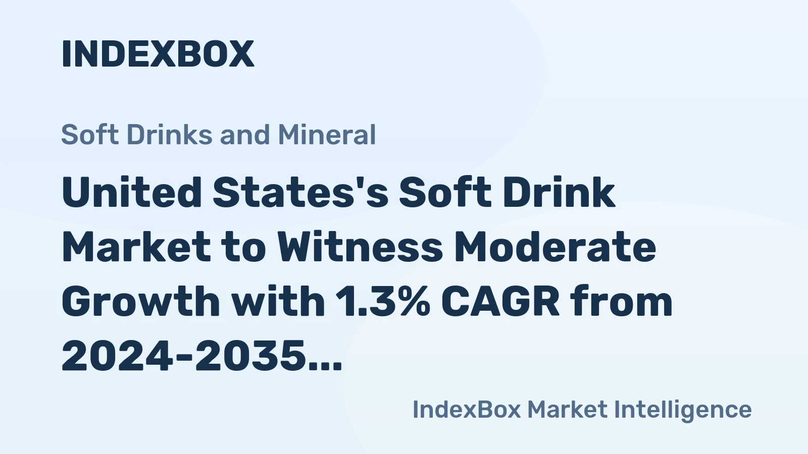 United States's Soft Drink Market to Witness Moderate Growth with 1.3% CAGR from 2024-2035, Reaching $208.6B by 2035