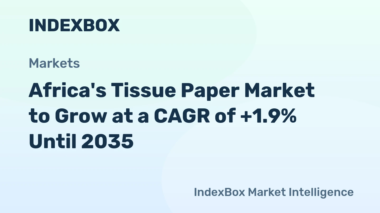 Africa's Tissue Paper Market to Grow at a CAGR of +1.9% Until 2035