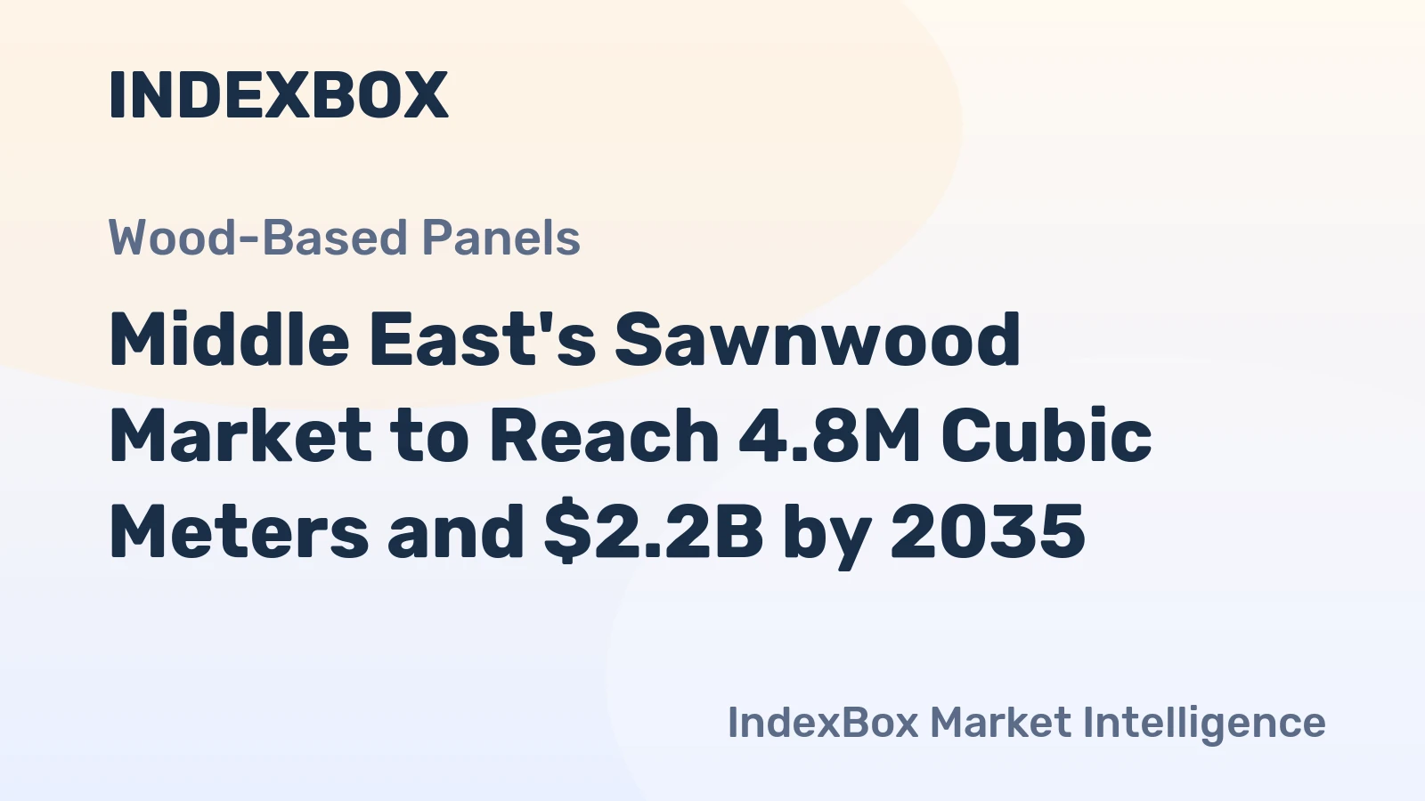 Middle East's Sawnwood Market to Reach 4.8M Cubic Meters and $2.2B by 2035