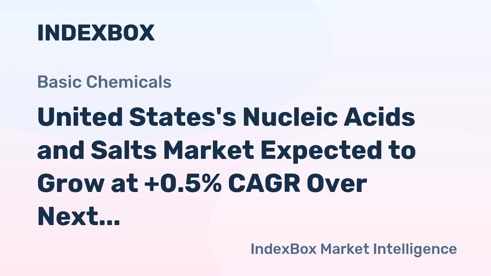 United States's Nucleic Acids and Salts Market Expected to Grow at +0.5% CAGR Over Next Decade