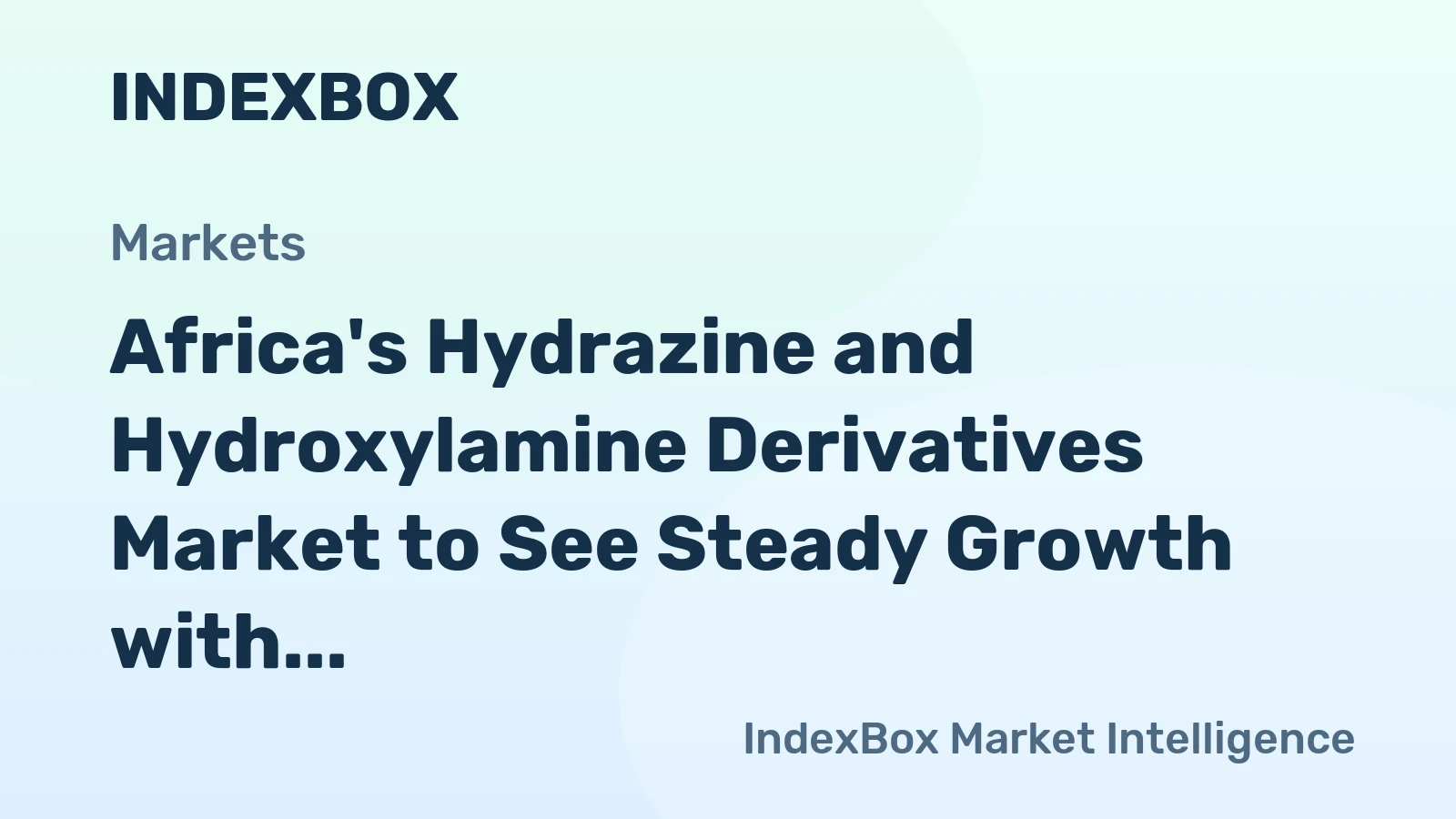 Africa's Hydrazine and Hydroxylamine Derivatives Market to See Steady Growth with a +1.8% CAGR in Value