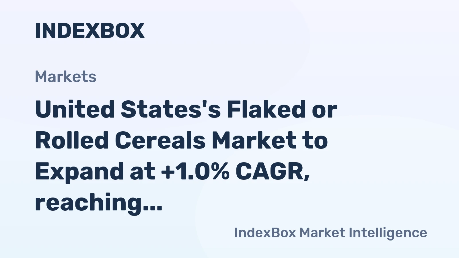 United States's Flaked or Rolled Cereals Market to Expand at +1.0% CAGR, reaching 2.1M tons by 2035